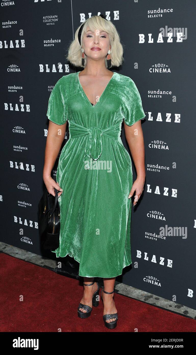Actress Jenn Lyon attends the New York screening of Blaze at IFC Center ...