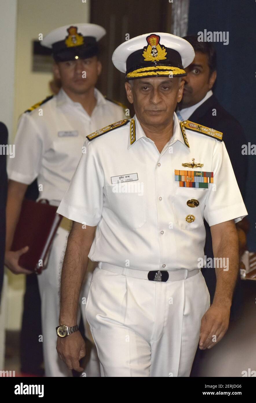 New Delhi, India- Sept 06, 2018: Chief of the Naval Staff of the Indian ...