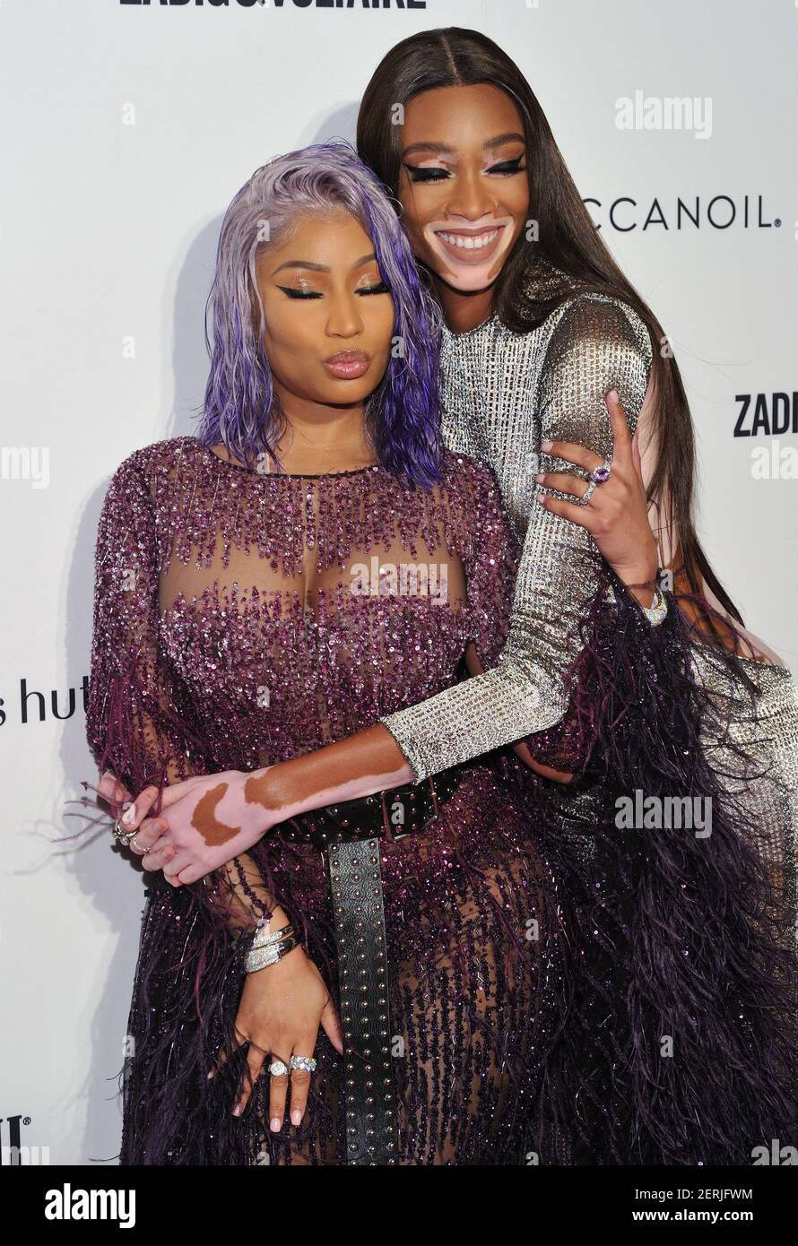 Singer Nicki Minaj and model Winnie Harlow attend The Daily Front Row ...