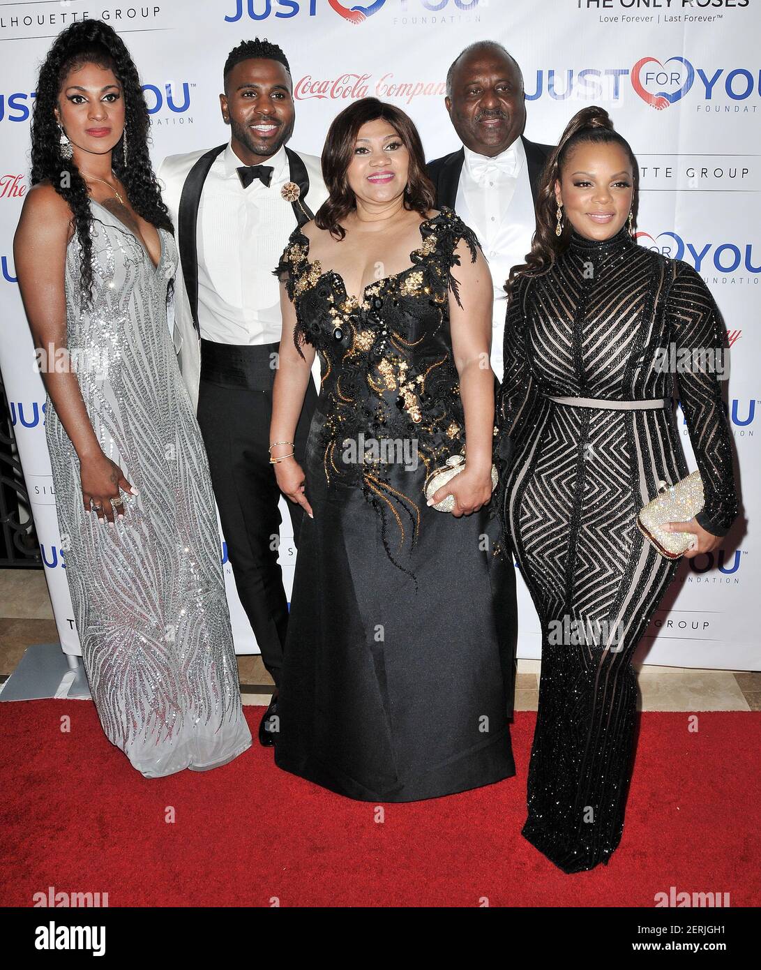 Jason Derulo and Family at the "Heart Of Haiti Gala" held at a ...