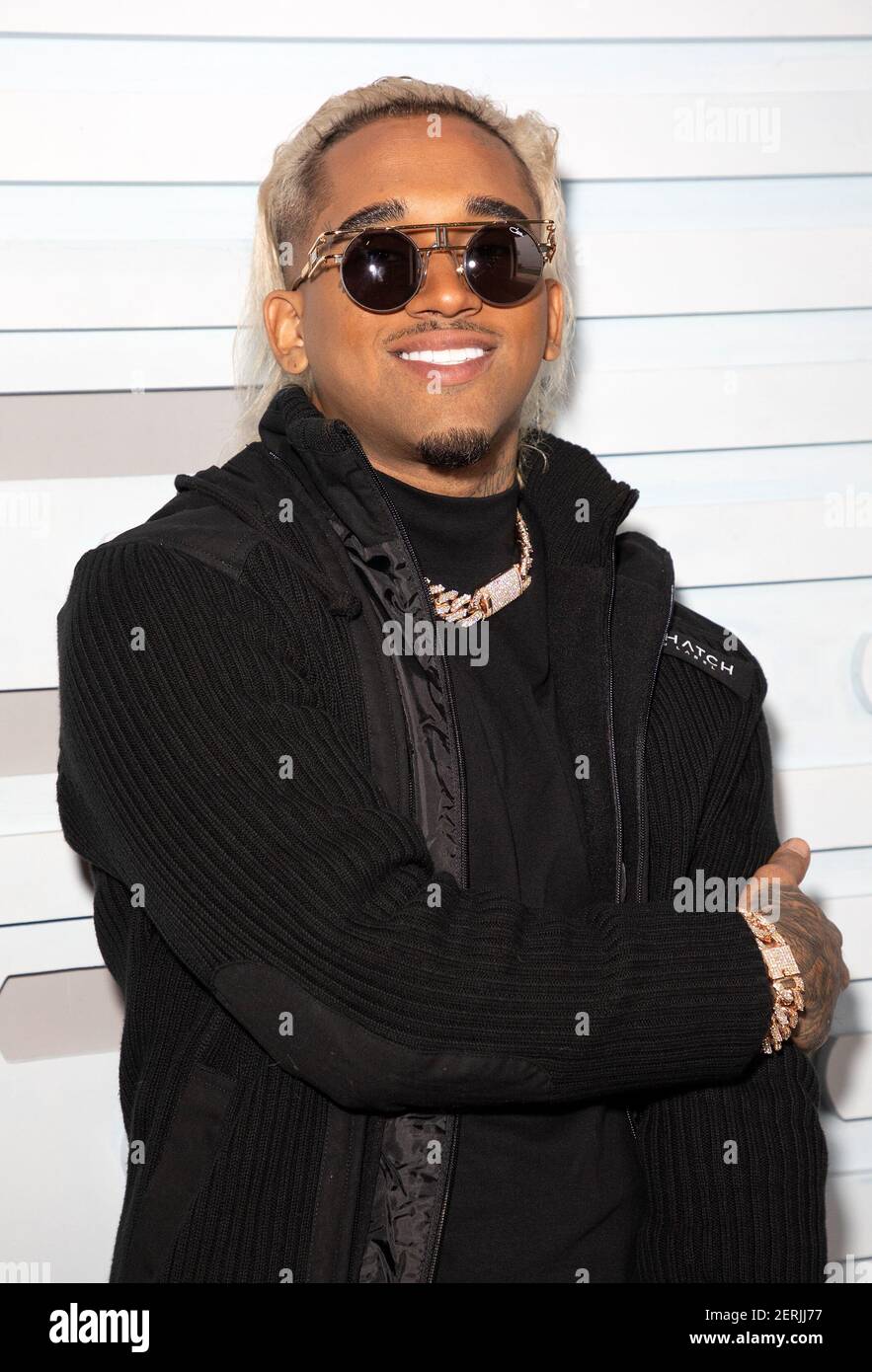 MIAMI, FL-SEPT 7: Latin Urban singer Bryant Myers posses during ...