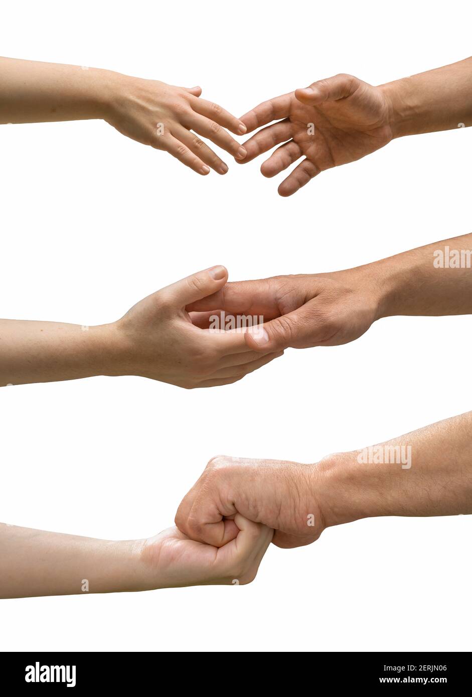 Collection of pairs of hands isolated on a white background Stock Photo ...