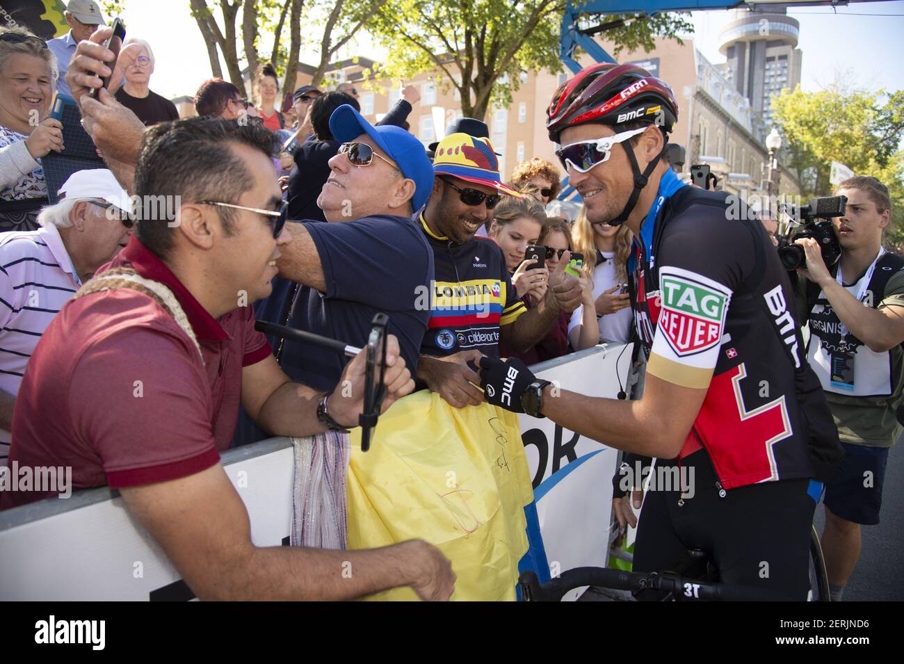 Greg Van Avermaet signs autographs, Quebec City, Quebec, CANADA, Sept ...