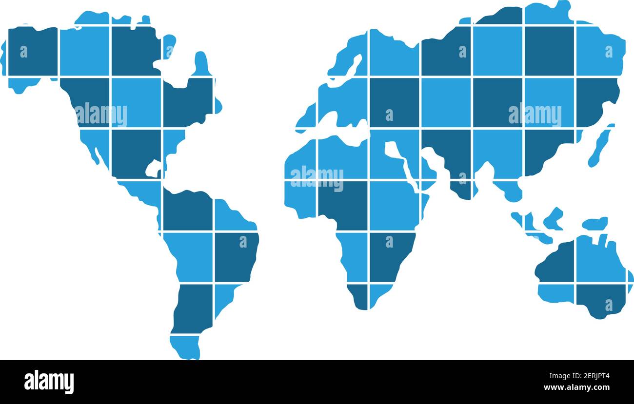 world map front perspective isolated Stock Vector Image & Art - Alamy