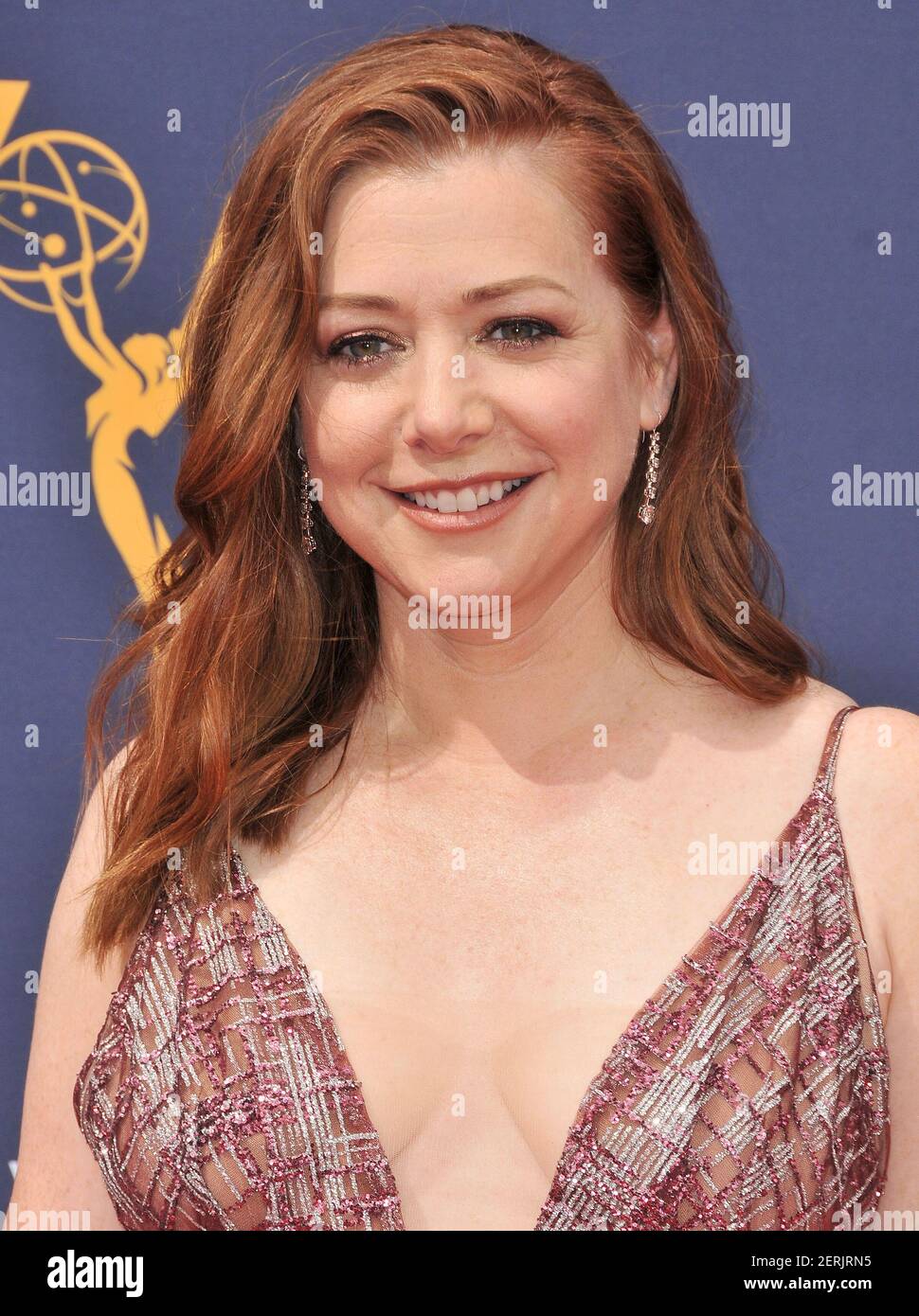 Alyson Hannigan arrives at the 2018 Creative Arts Emmy Awards - Day 1 held at the Microsoft ...