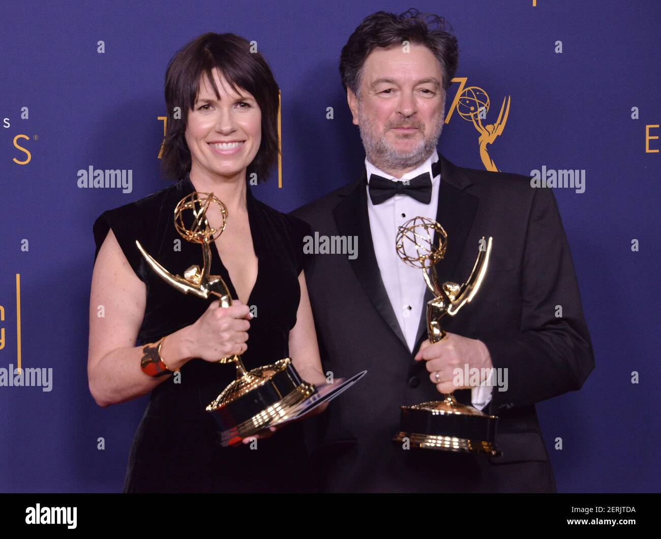 (L-R) Deborah Riley and Paul Ghirardani, winners for outstanding ...
