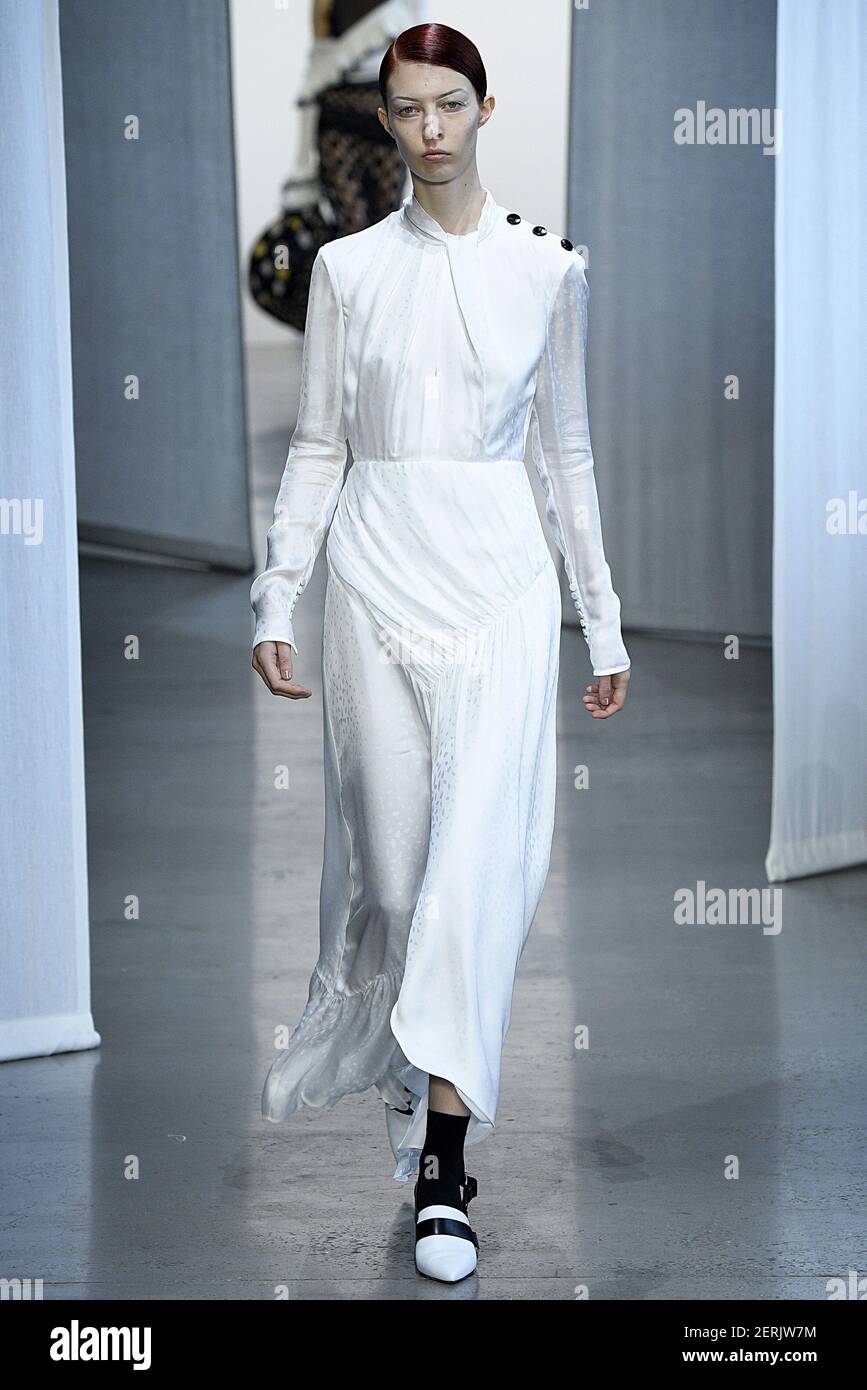 Model Remington Williams walks on the runway during the Self-Portrait ...