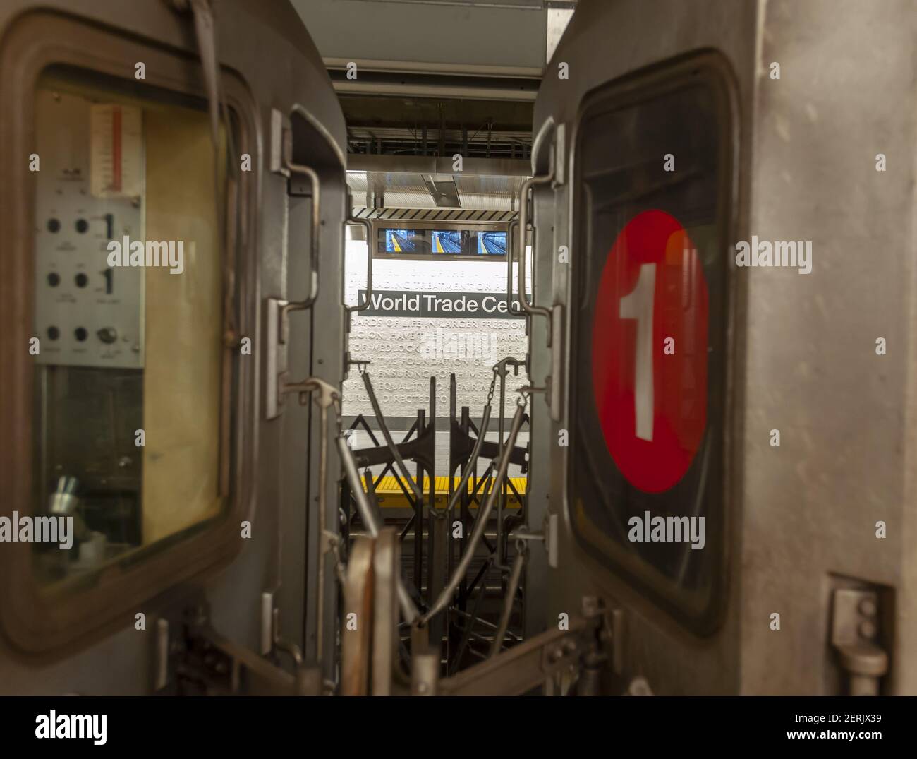 First train, an uptown IRT Number 1, arrives at Noon. Seventeen years ...