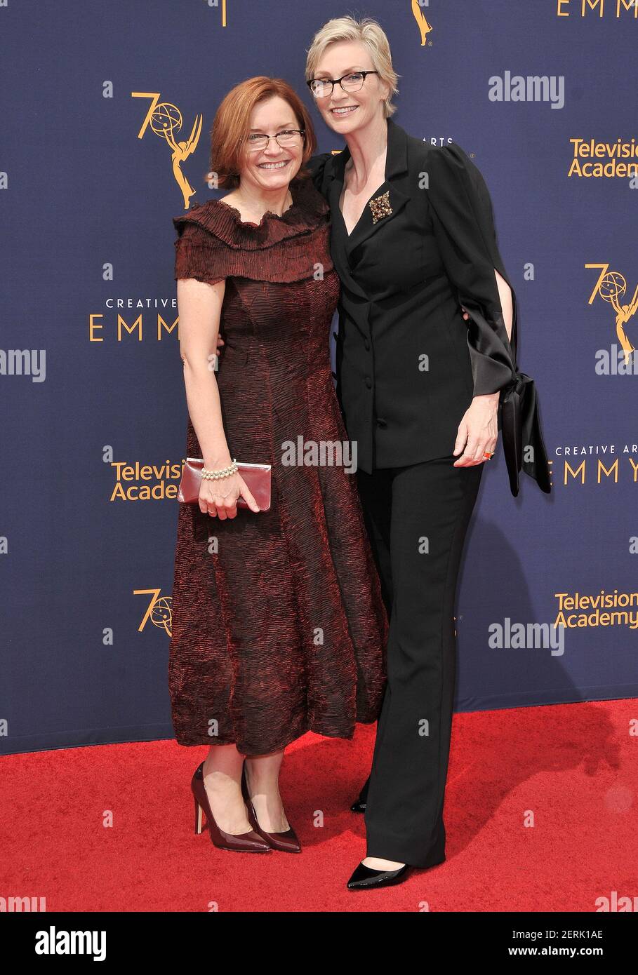 Jennifer Cheyene and Jane Lynch arrives at the 2018 Creative Arts Emmy ...