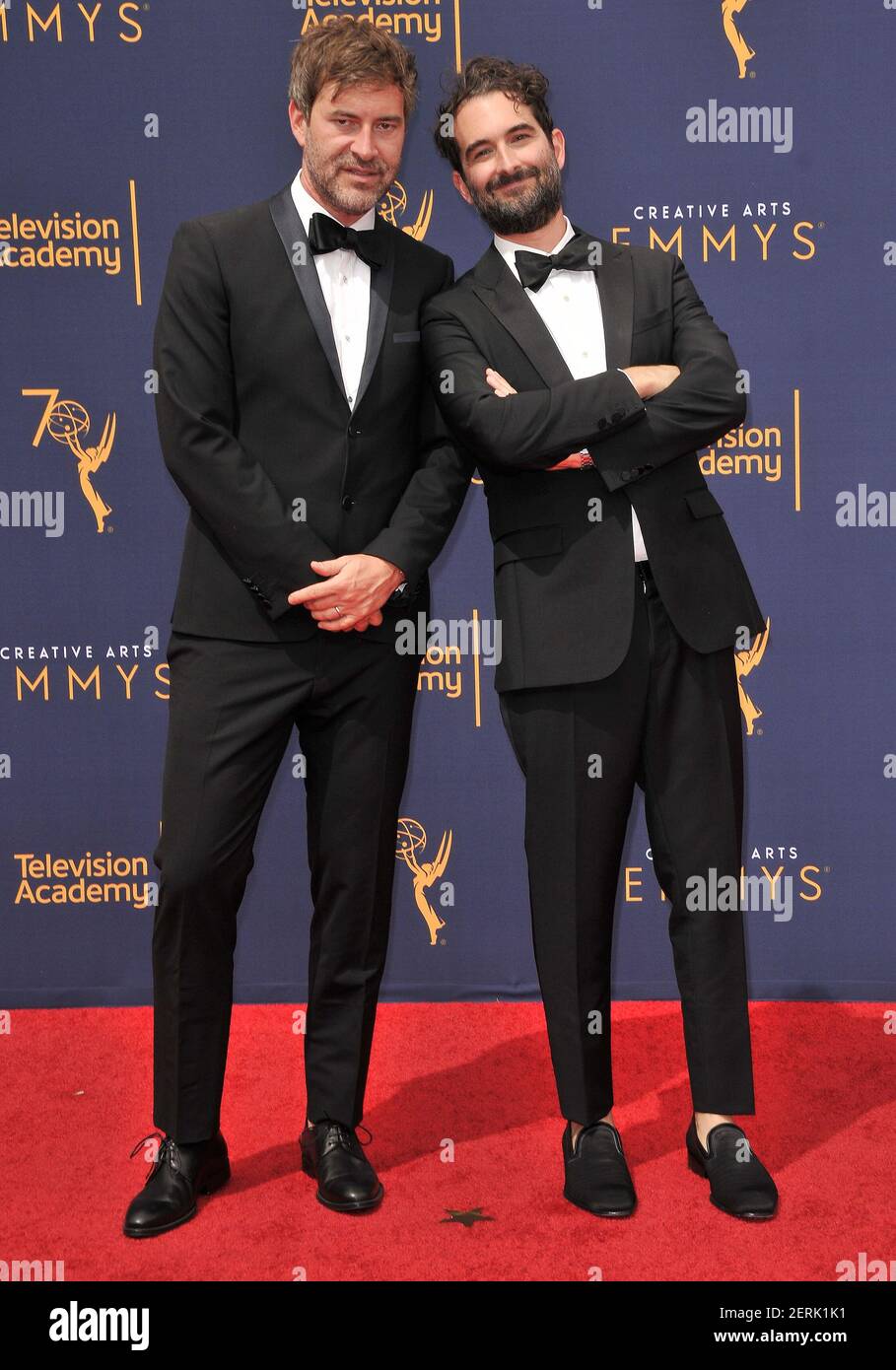 (L-R) Mark Duplass and Jay Duplass at the 2018 Creative Arts Emmy ...