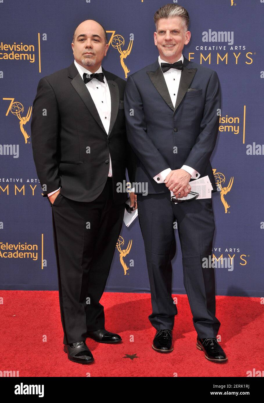 Joe Deshano and Guest arrives at the 2018 Creative Arts Emmy Awards ...