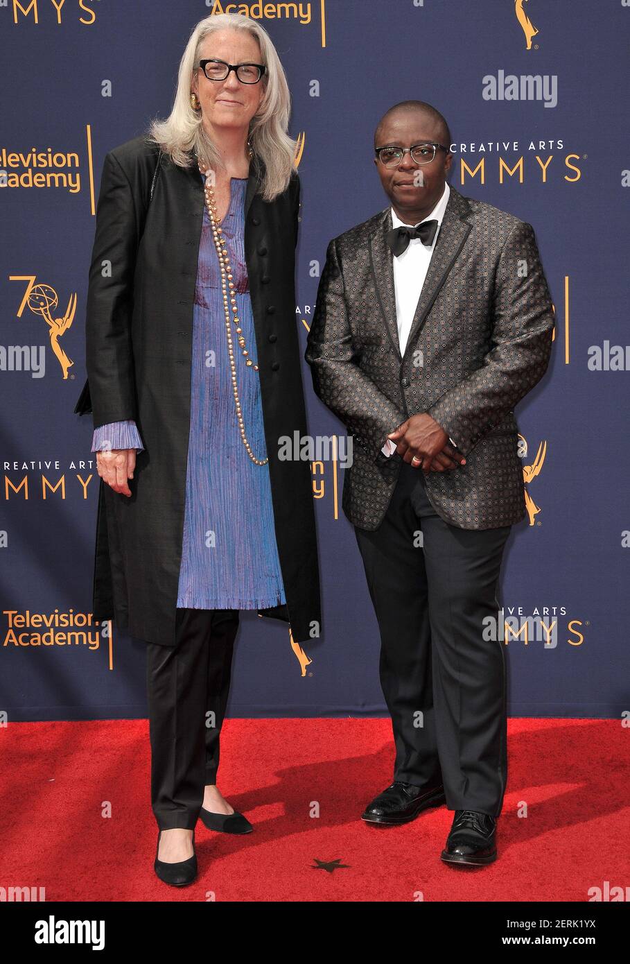 Joslyn Barnes and Yance Ford arrives at the 2018 Creative Arts Emmy ...