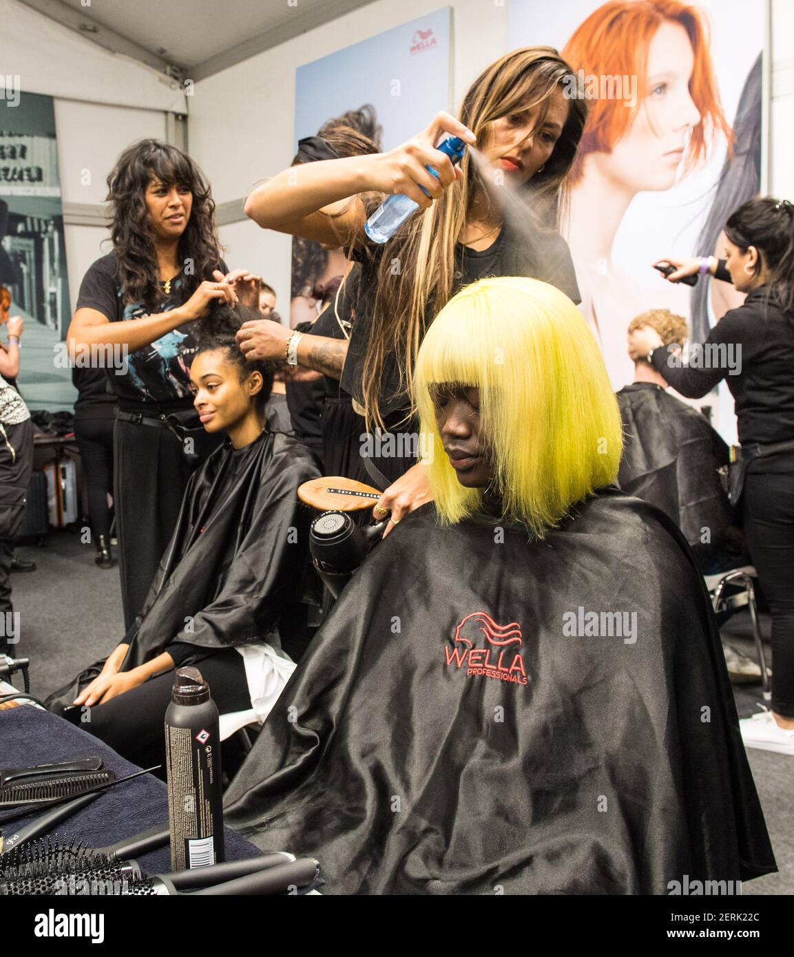 Models backstage before Penn and Ink NY Show, during the Amsterdam ...