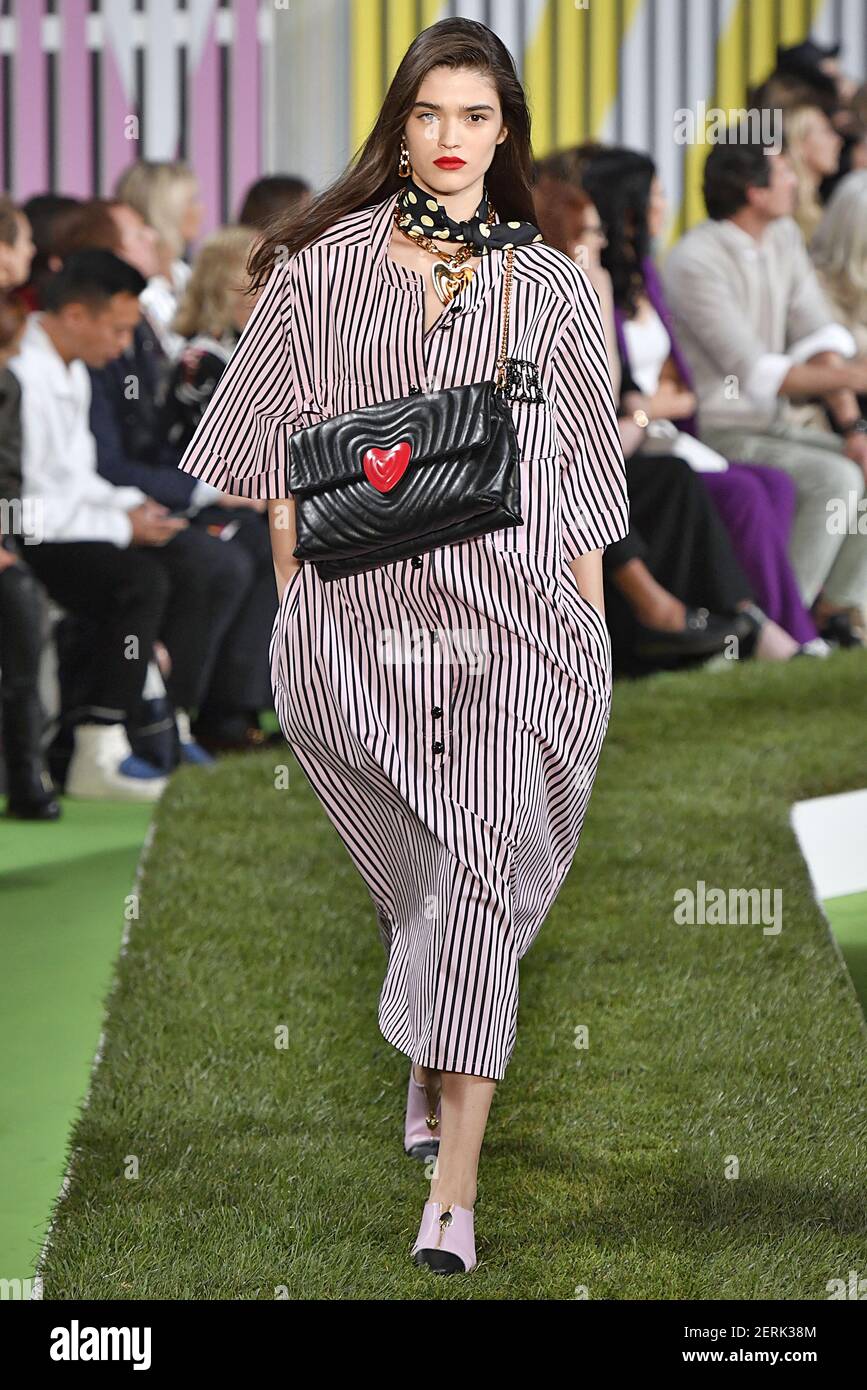 Model Alexandra Micu walks on the runway during the Escada Fashion Show ...