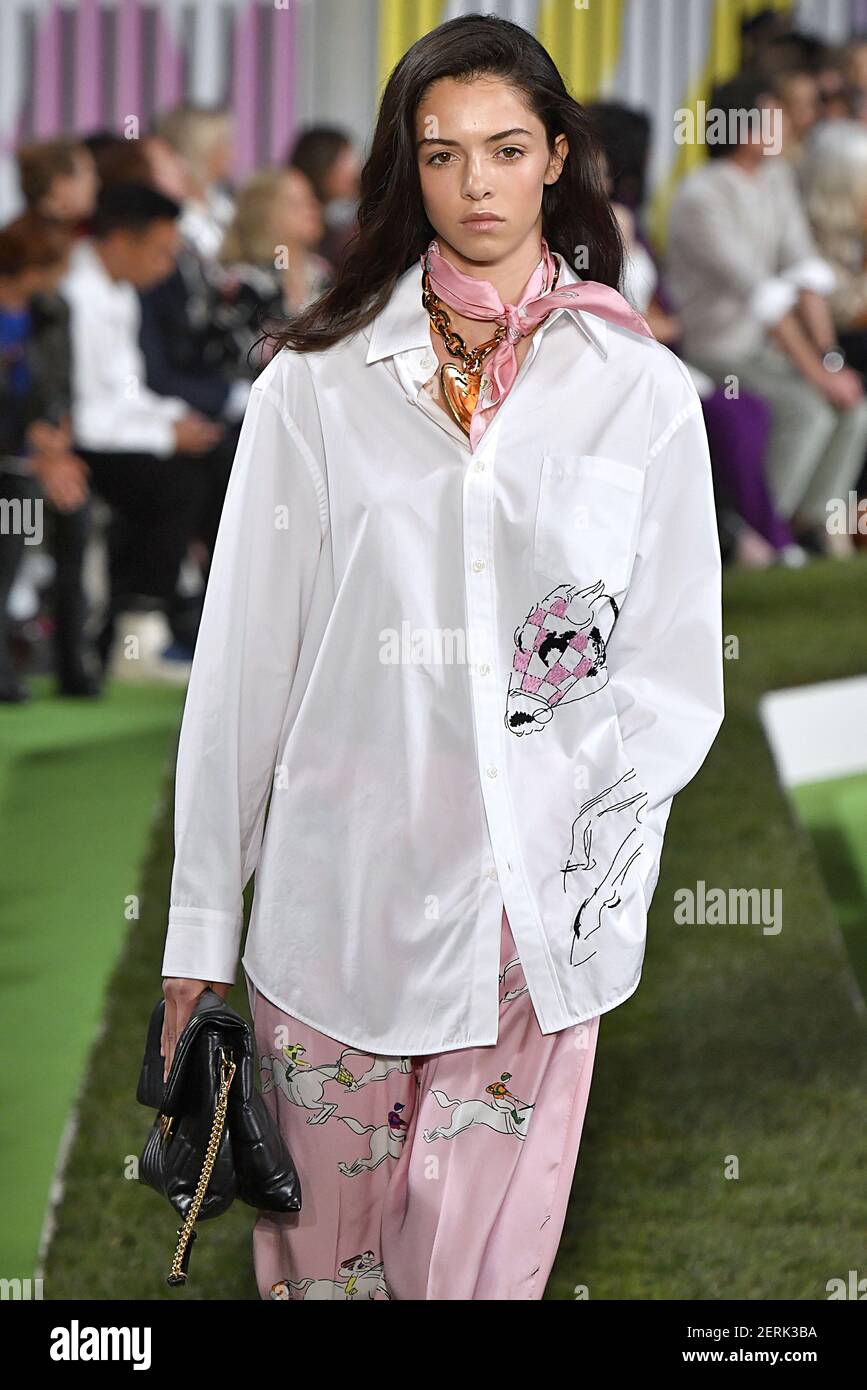 Model Maria Miguel walks on the runway during the Escada Fashion Show ...