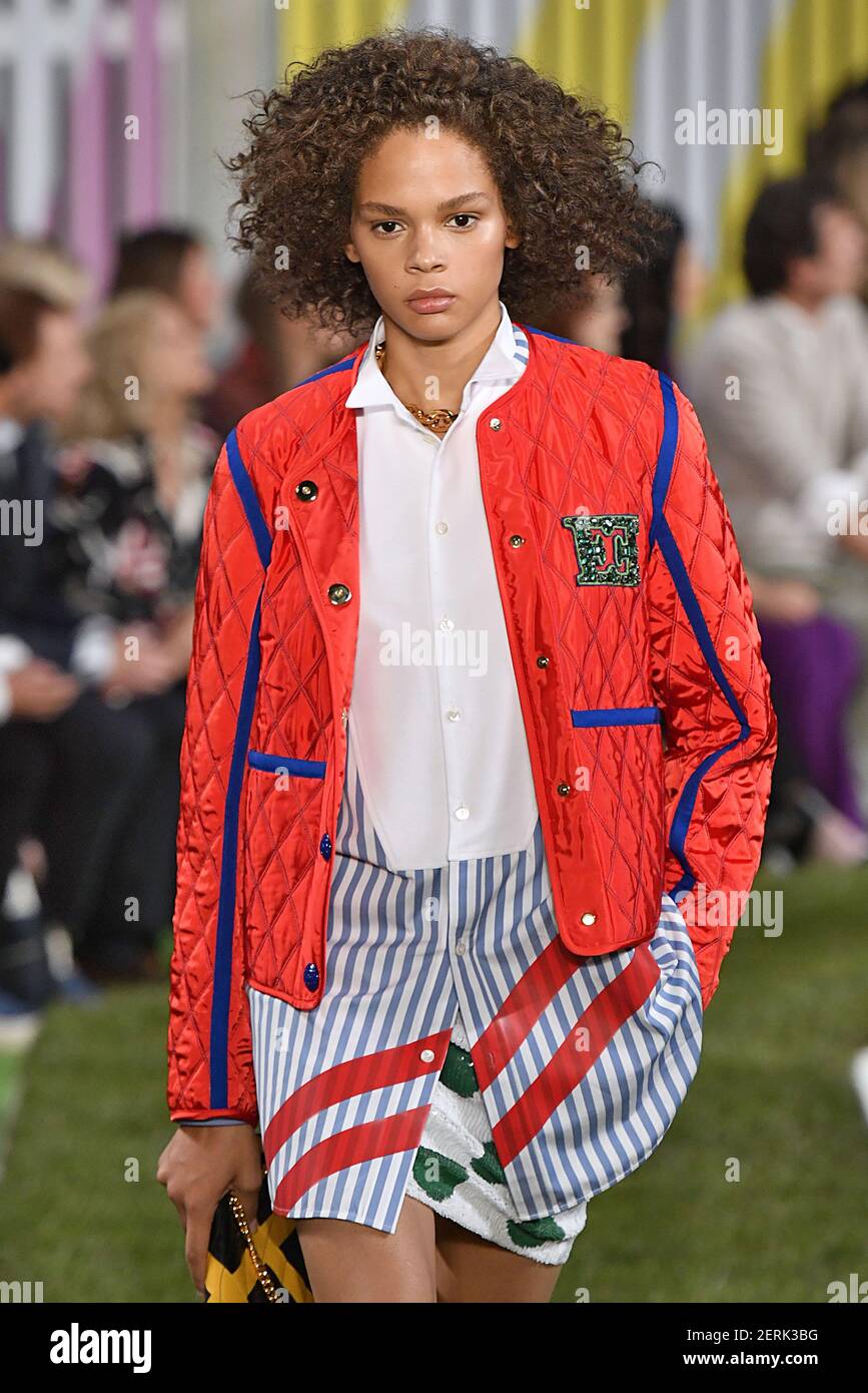 Model Hiandra Martinez walks on the runway during the Escada Fashion ...