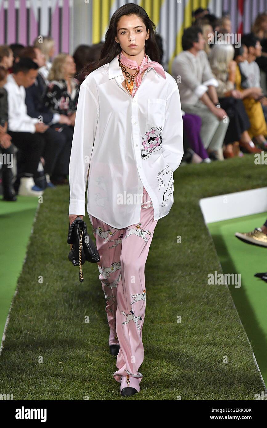 Model Maria Miguel walks on the runway during the Escada Fashion Show ...