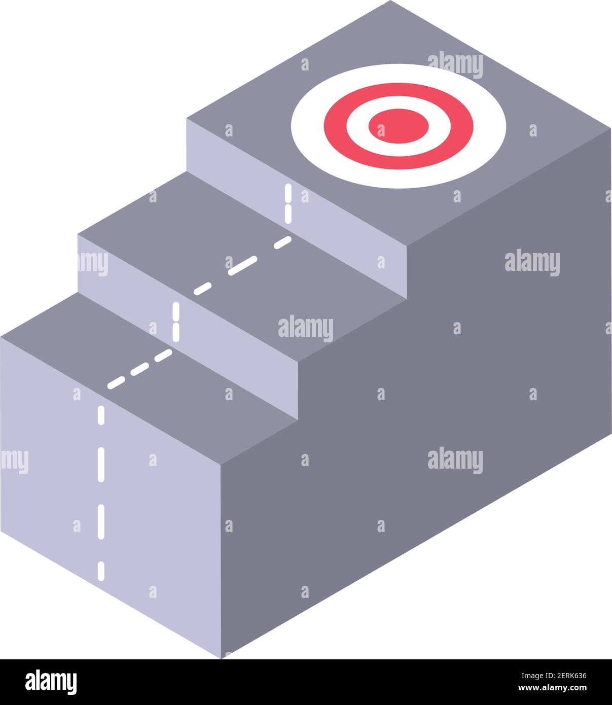 stairs target on top vector illustration isometric icon isolated Stock ...