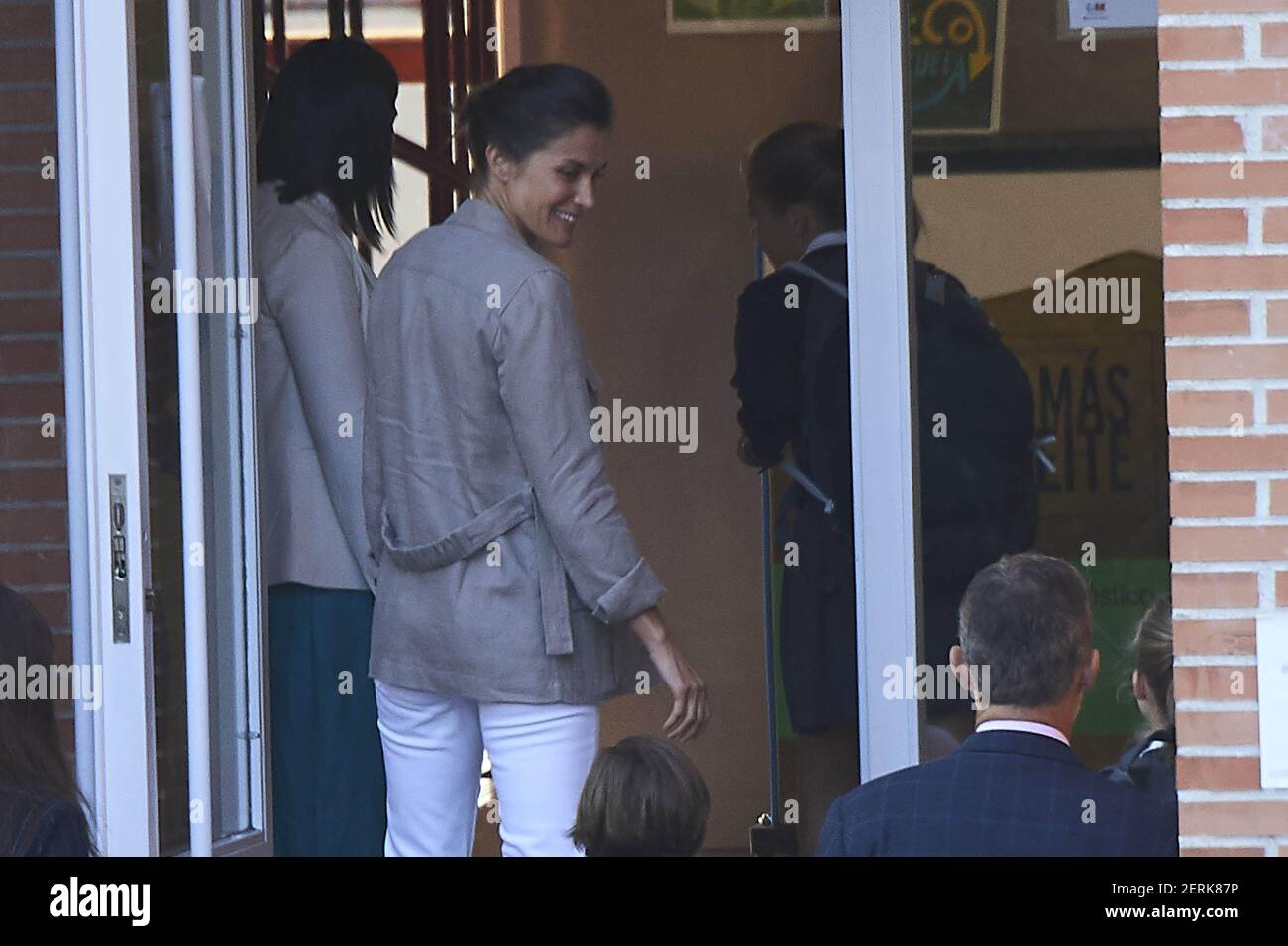 11-09-2018 Spain King Felipe and Queen Letizia driving Princess Sofia ...