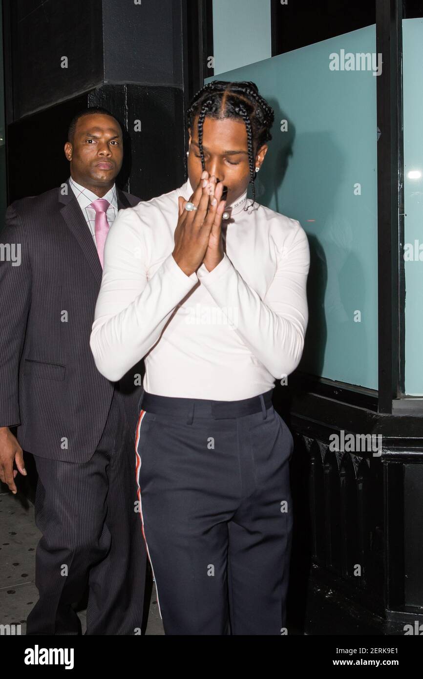 Rapper ASAP Rocky attends the Calvin Klein Collection during New York ...