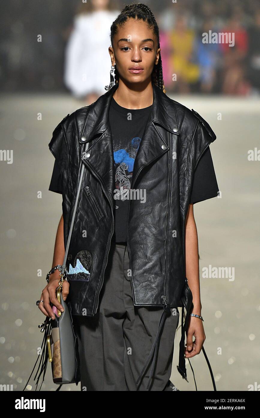 Indira Scott walks on the runway during the Coach New York Fashion Week ...