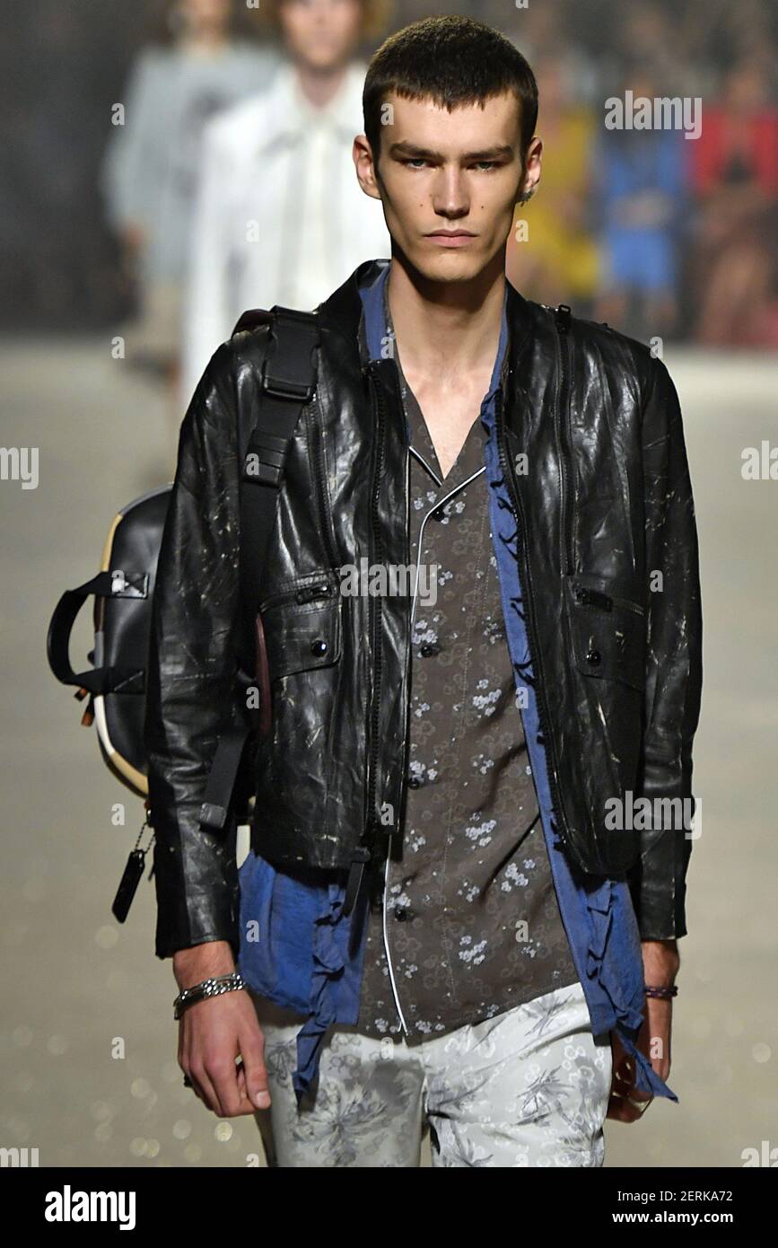Elias de Poot walks on the runway during the Coach New York Fashion ...