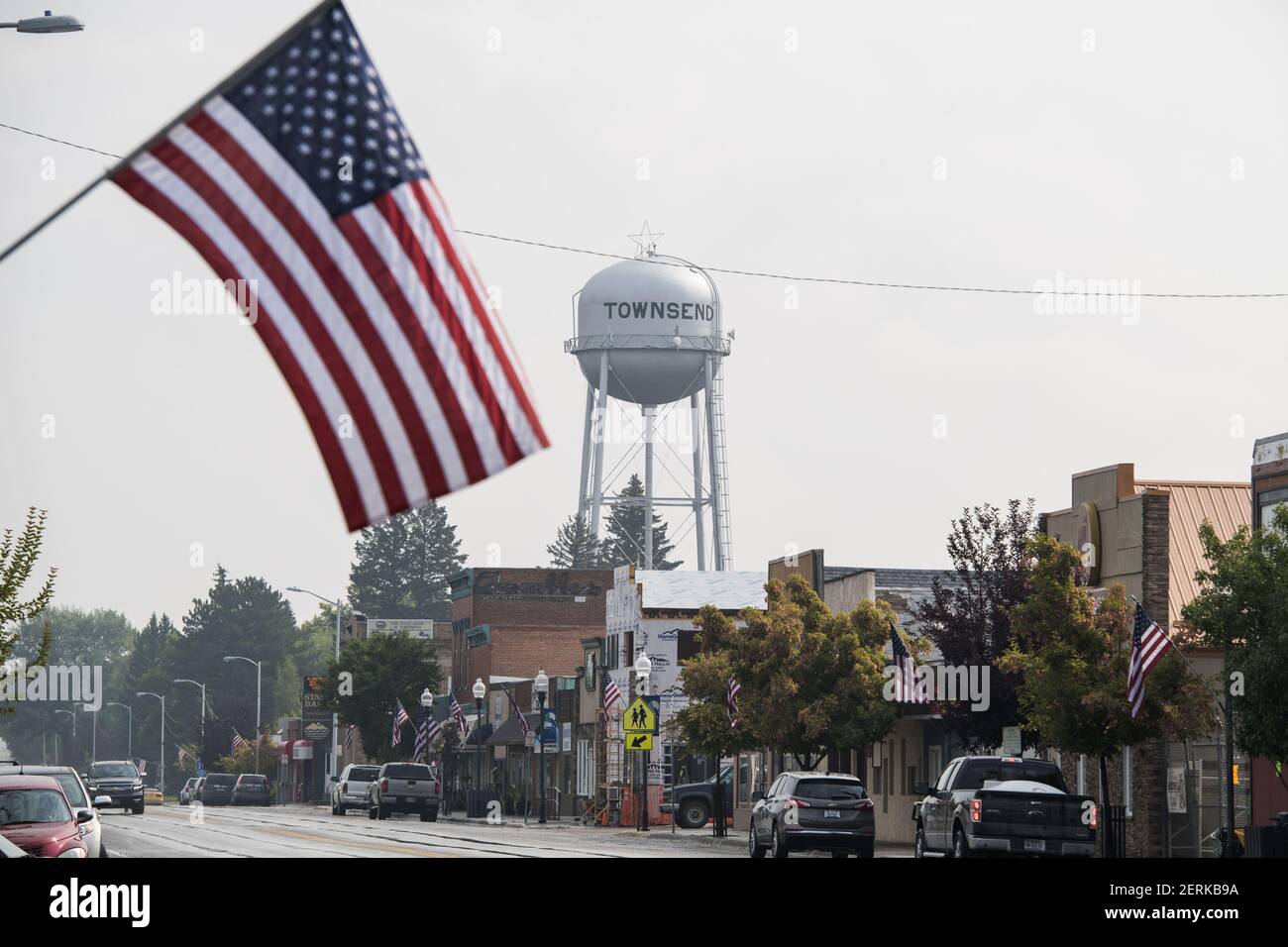 UNITED STATES - AUGUST 20: Broadway Street in Townsend, Mont., is ...