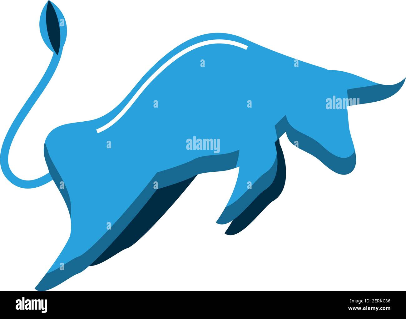 blue bull jump animal cartoon Stock Vector Image & Art - Alamy