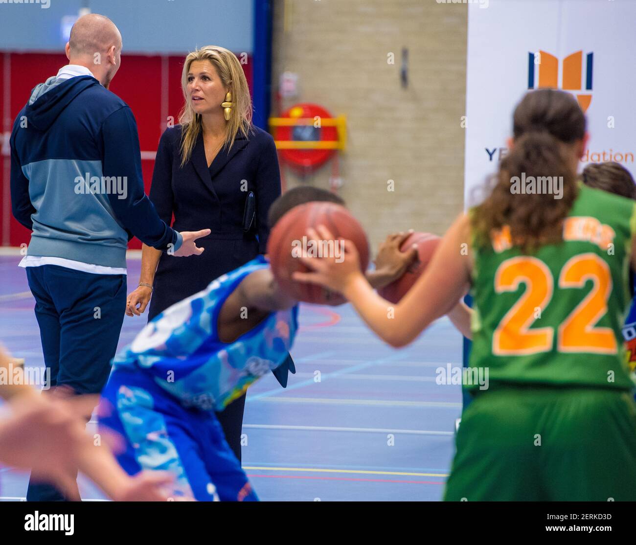 Queen Maxima of the Netherlands during a visit to YETS Foundation, one ...
