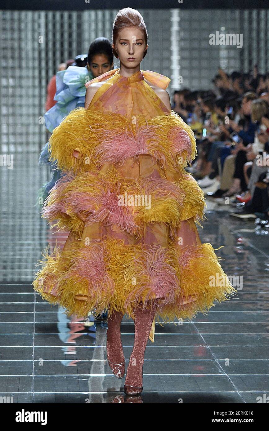 Model Sasha Komarova walks on the runway during the Marc Jacobs Fashion ...