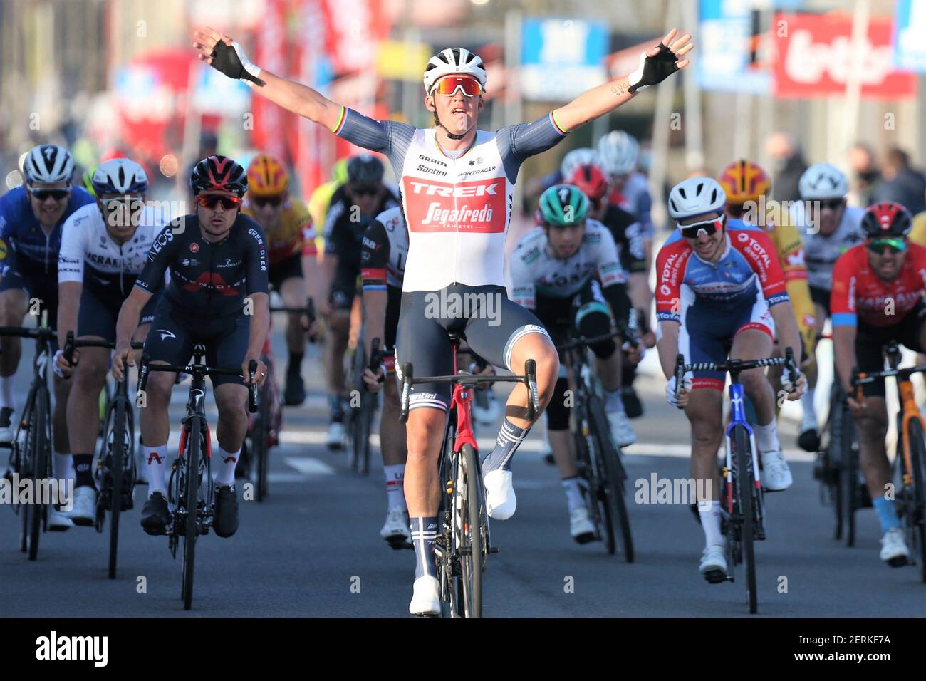 Arrival sprint PEDERSEN Mads of Trek - Segafredo 1st place,TURGIS ...