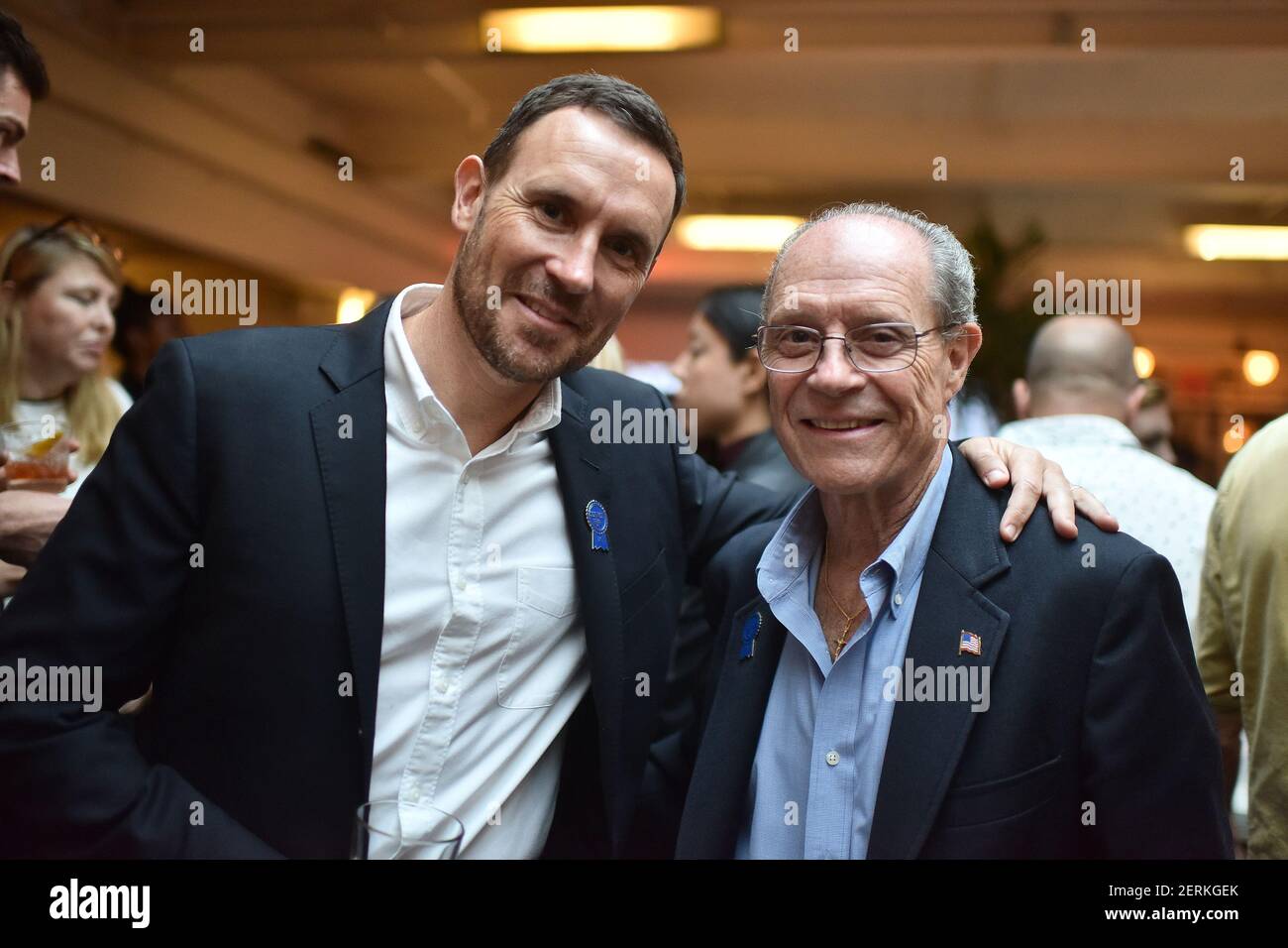 NEW YORK - SEPTEMBER 13: Director Darren Foster (l) and his father ...