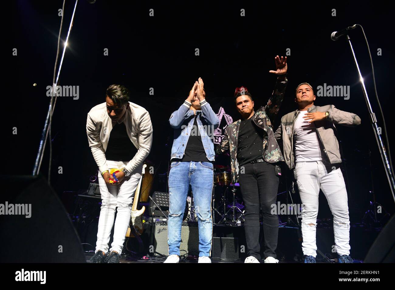 MIAMI, FL - SEPTEMBER 08:Ronald, Leonardo, Renzo and Joseph of Orquesta ...