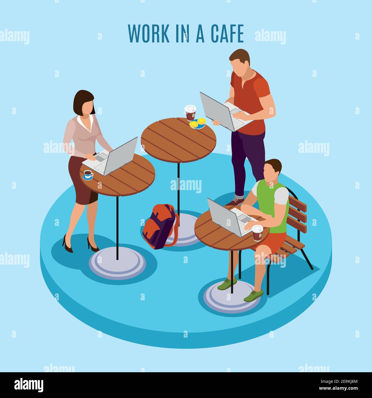 Typical cafe tables Stock Vector Images - Alamy