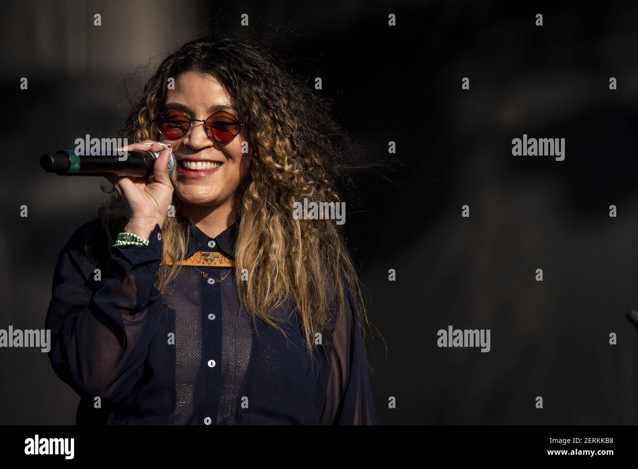 Ladybug Mecca of Digable Planets performs in Douglas Park during Riot ...
