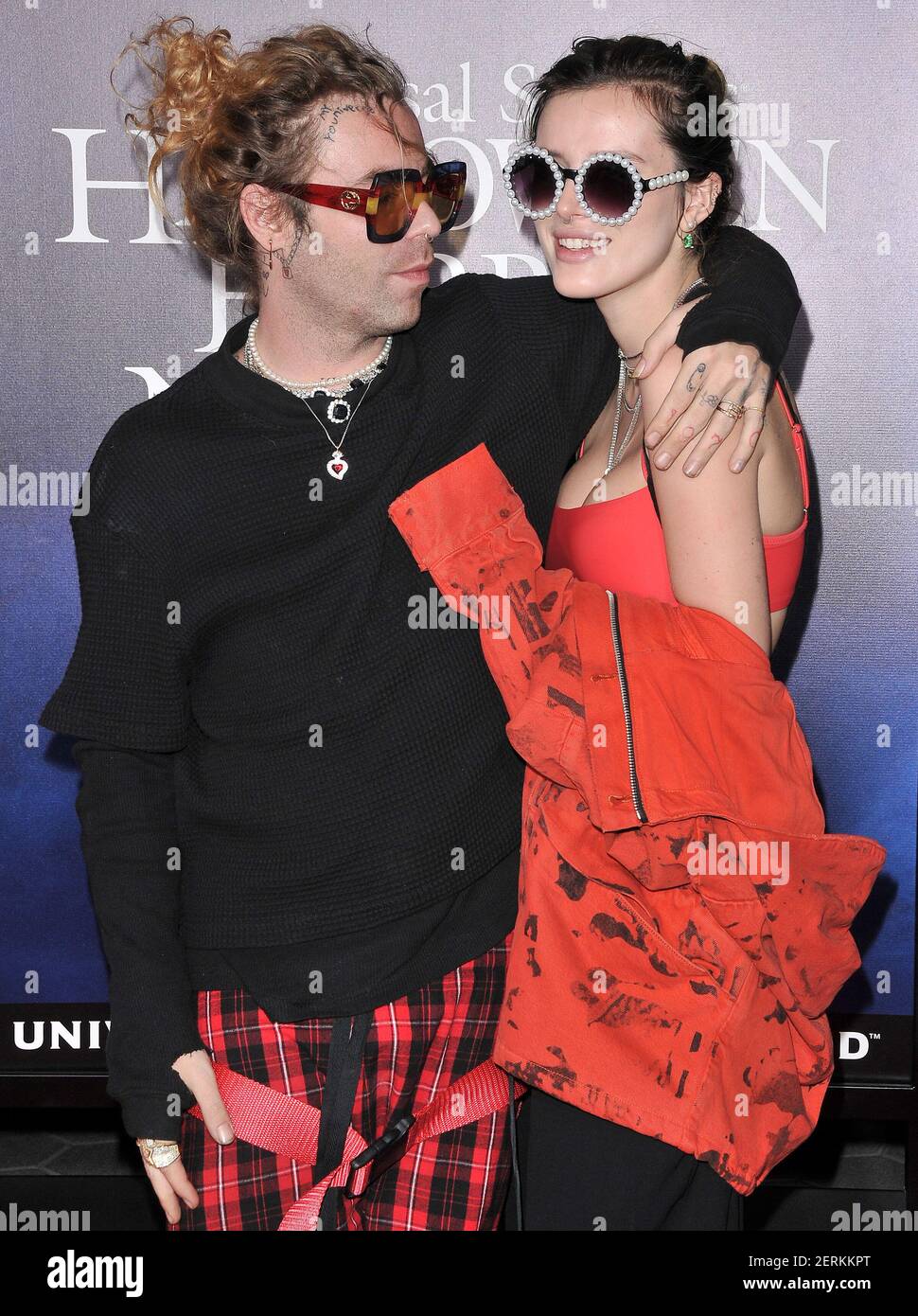 (L-R) Mod Sun and Bella Thorne arrives at the Universal Studios ...