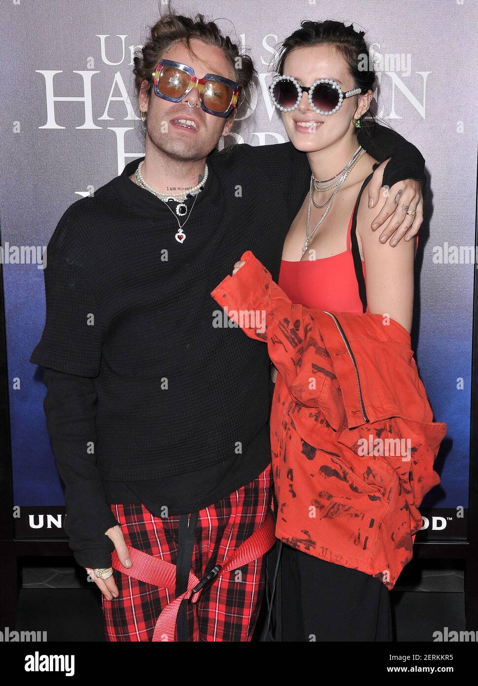 (L-R) Mod Sun and Bella Thorne arrives at the Universal Studios ...