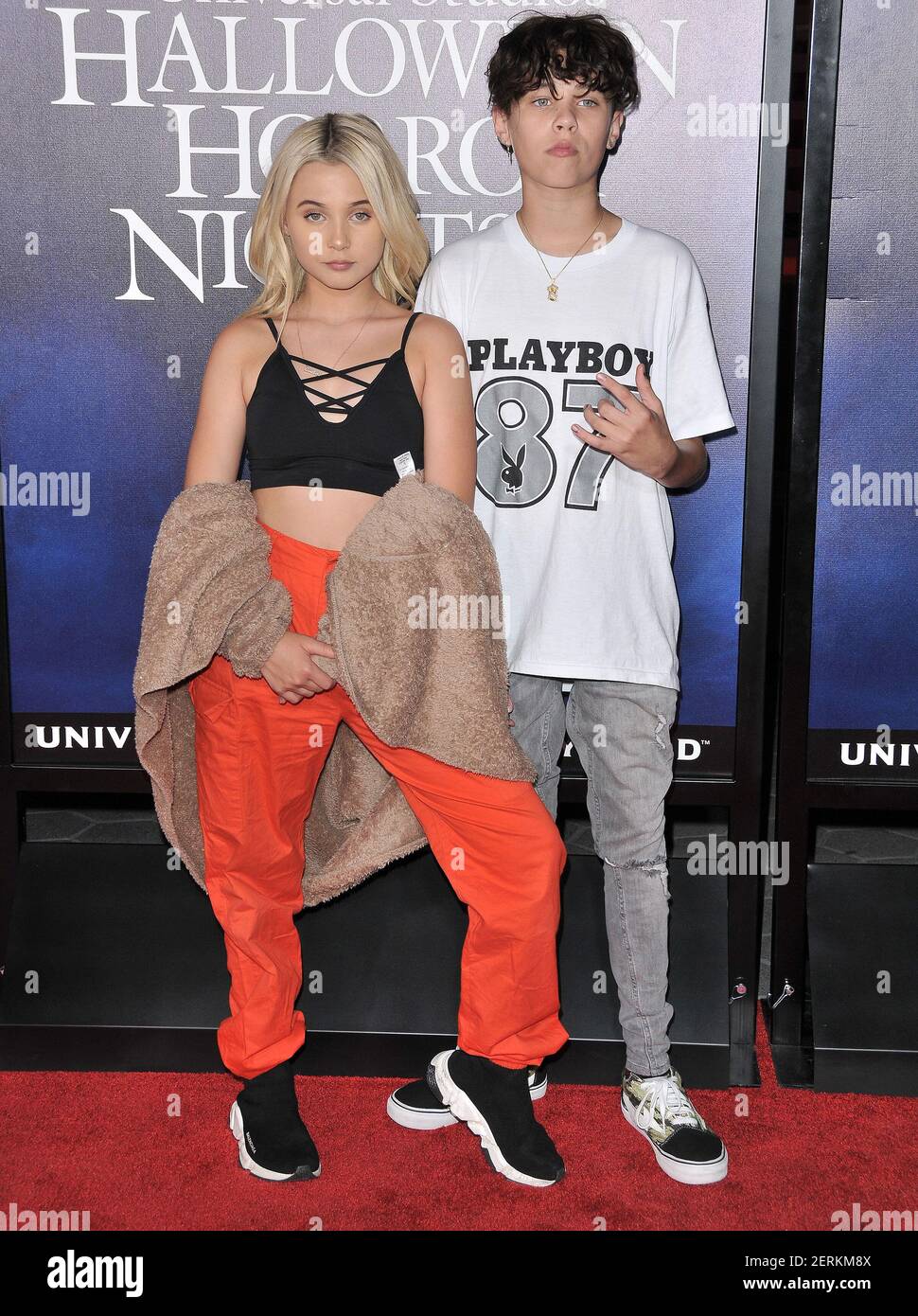 (L-R) Alabama Barker and Landon Barker at the Universal Studios ...