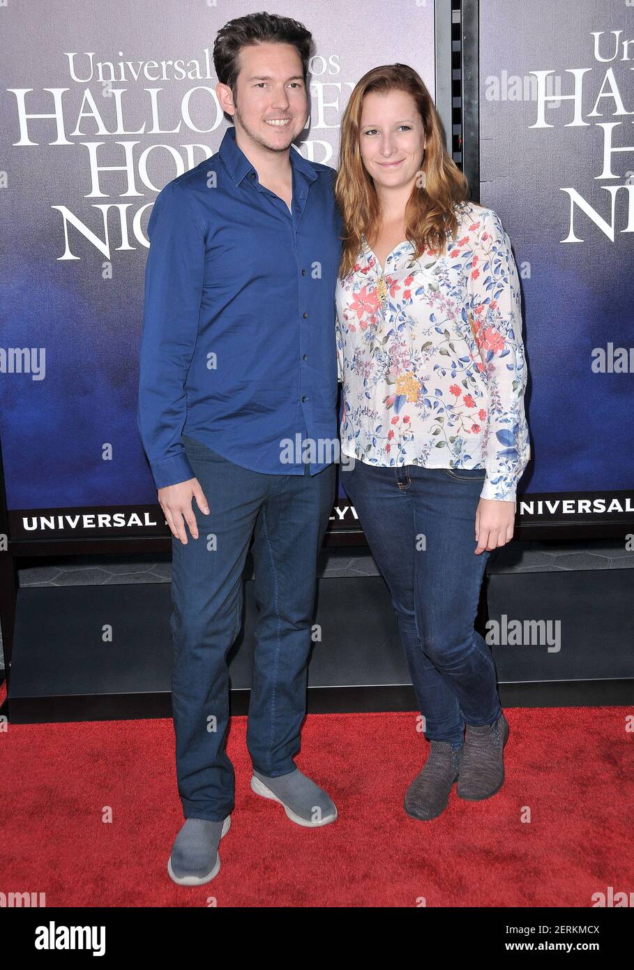 (L-R) Kyle Lambert and guest arrives at the Universal Studios ...
