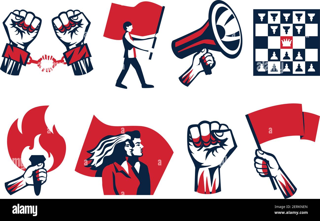 Revolution propagating calls for fight freedom unity symbols 2 ...