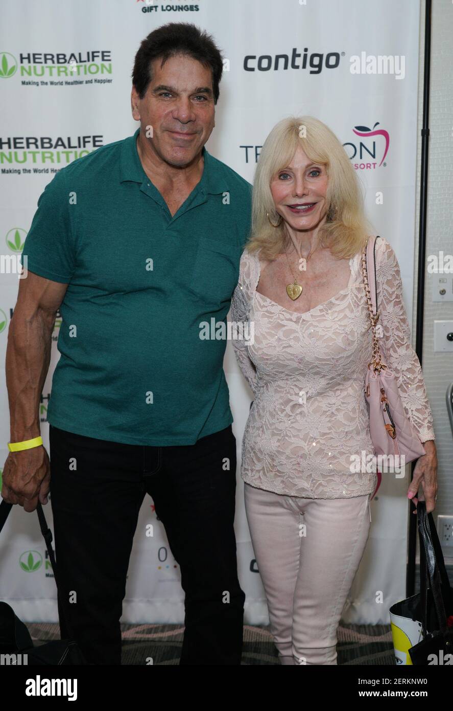 Lou Ferrigno and Carla Ferrigno at the Secret Room Events Style Lounge ...