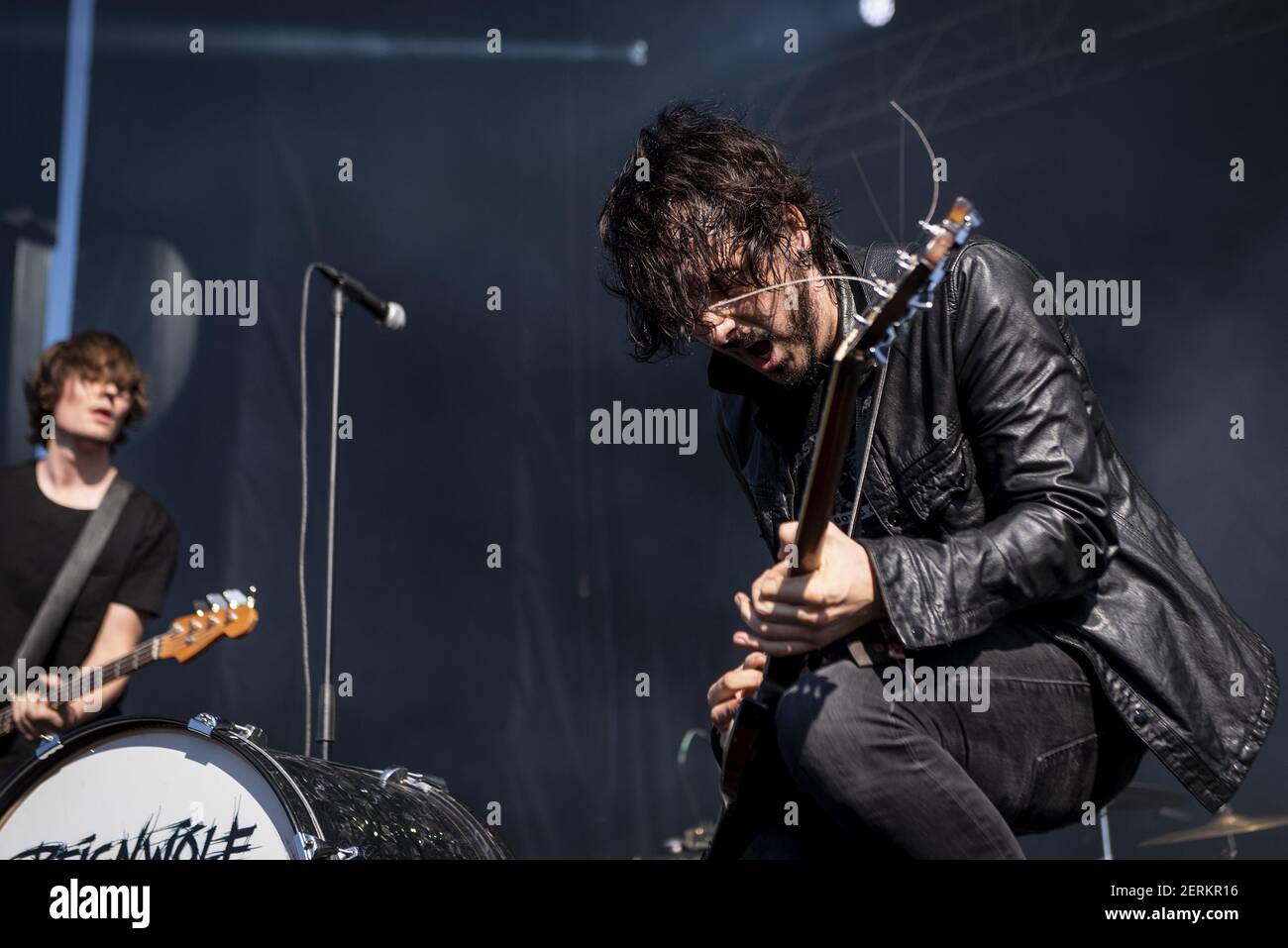 Jordan Cook of Reignwolf performs in Douglas Park during Riot Fest ...