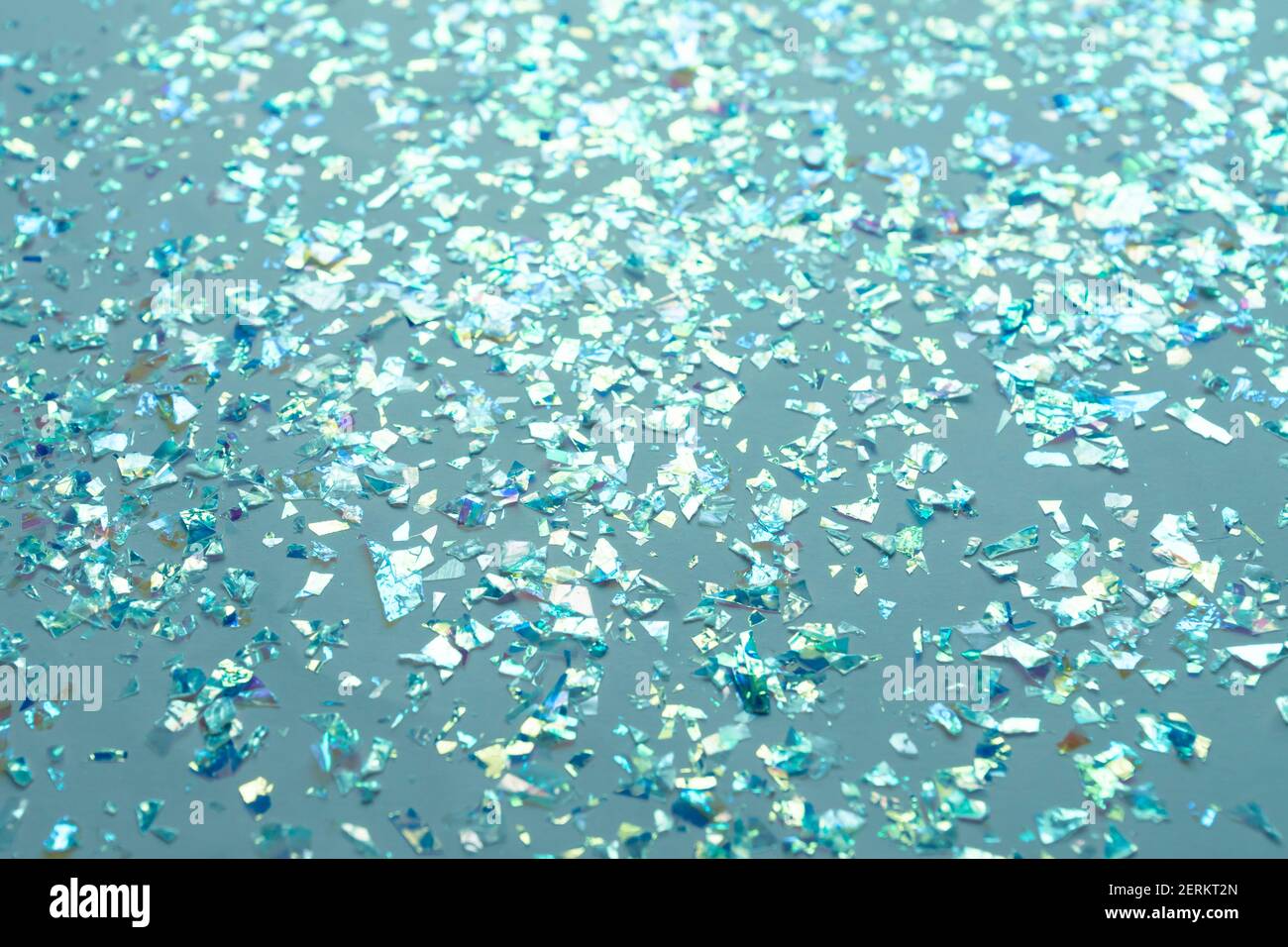 Neon pearl confetti and sparkles background. Top view, flat lay ...