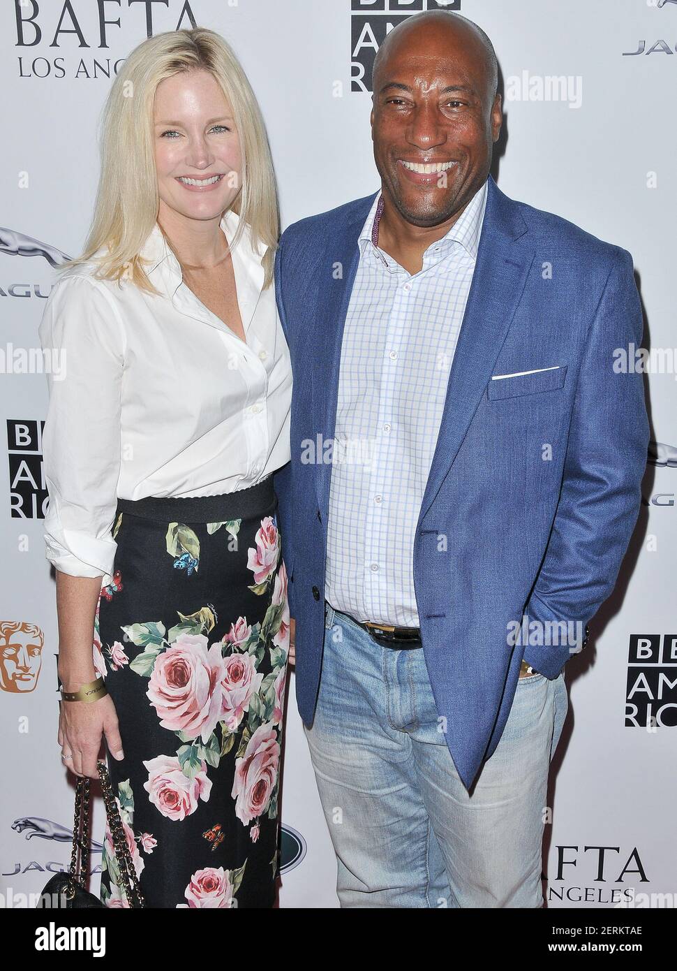 (L-R) Jennifer Lucas and Byron Allen arrives at the 2018 BAFTA Los ...