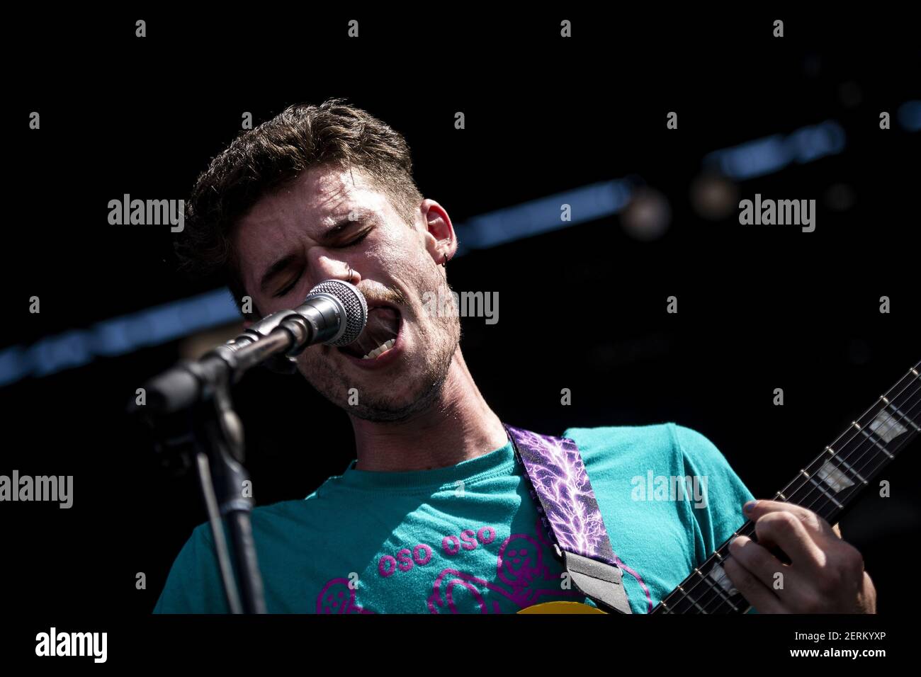 Eric Butler of Mom Jeans performs in Douglas Park during Riot Fest ...