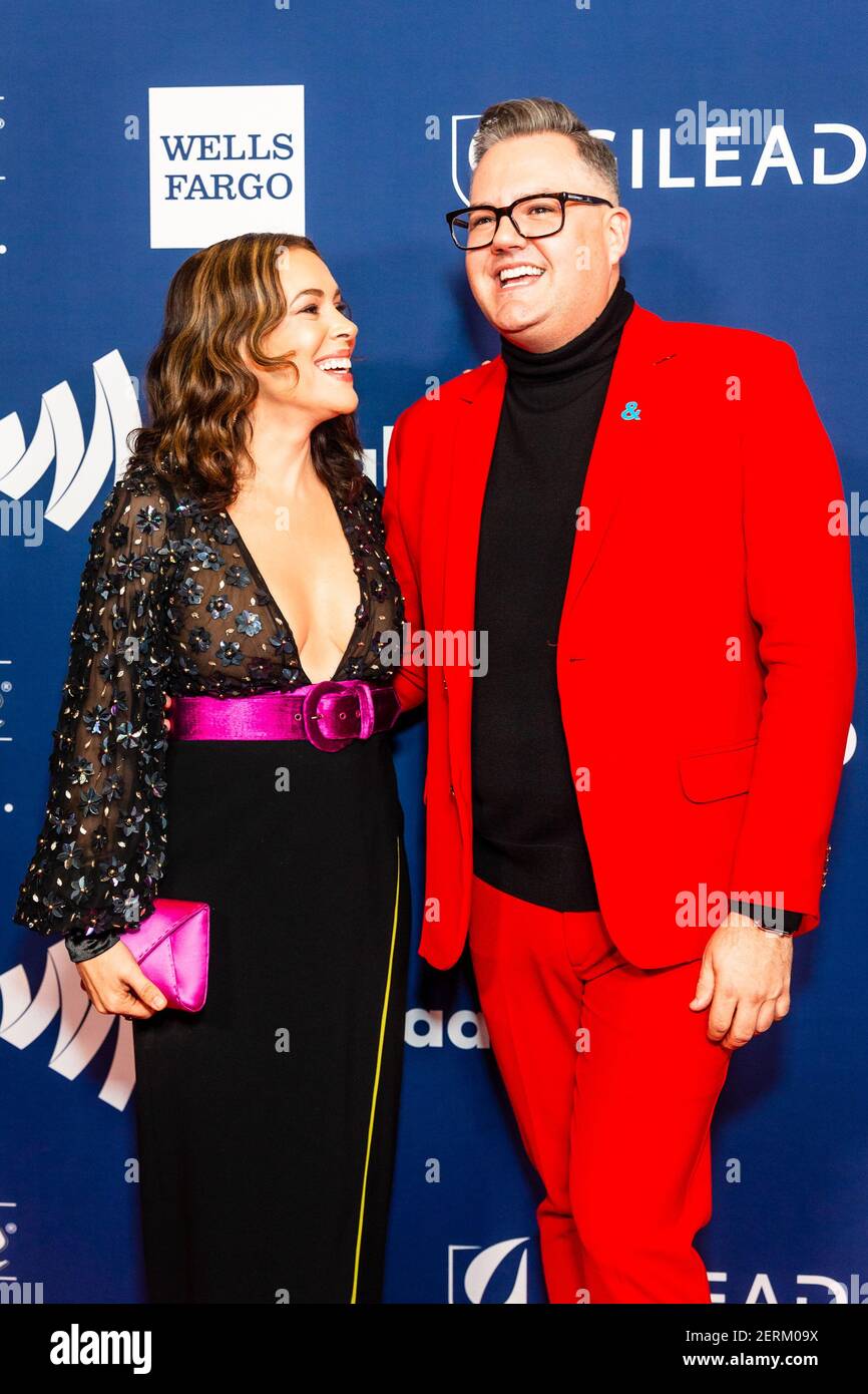 SAN FRANCISCO, CA - September 15 - Alyssa Milano and Ross Mathews ...