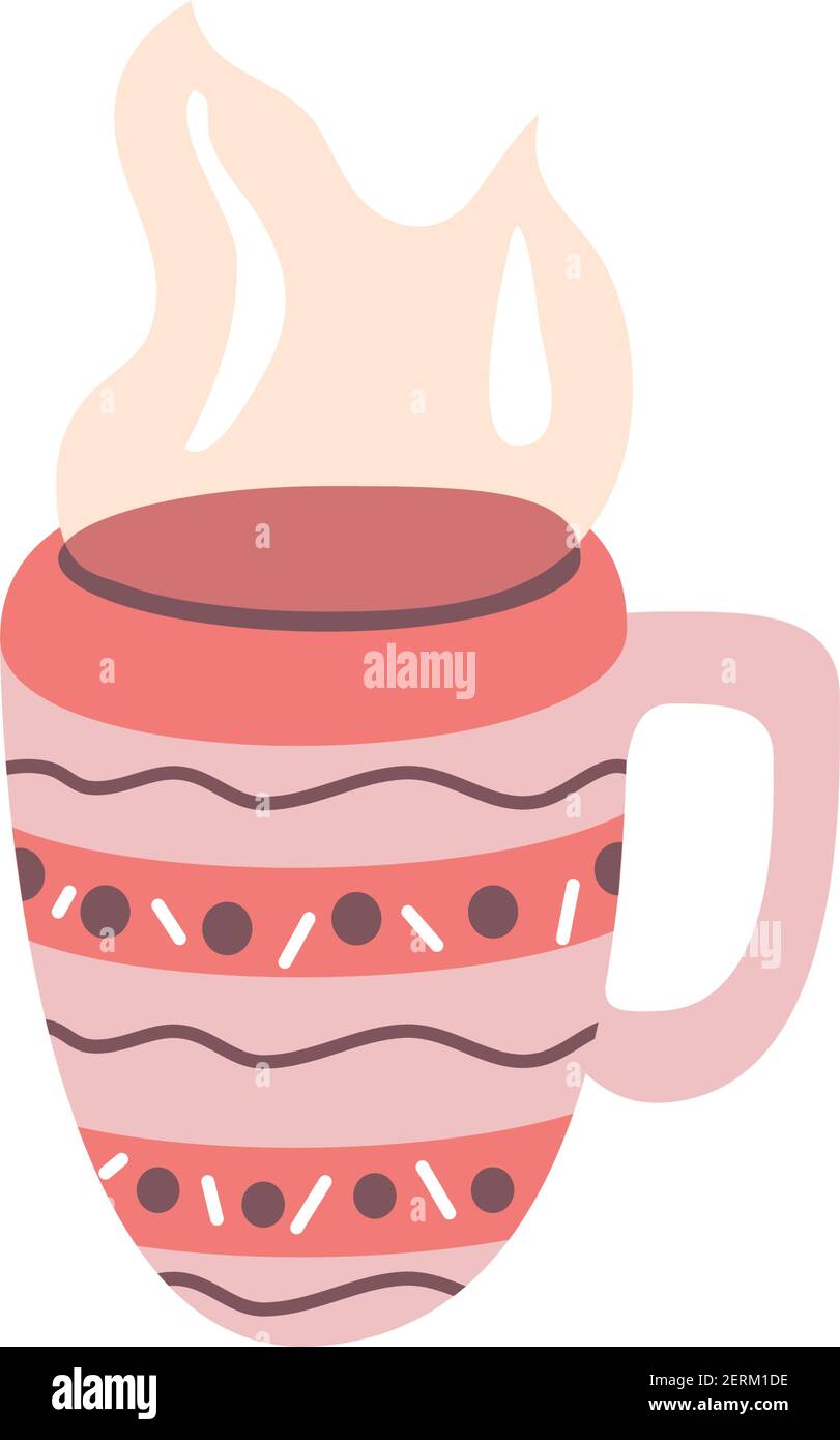 hot coffee cup beverage cartoon Stock Vector Image & Art - Alamy