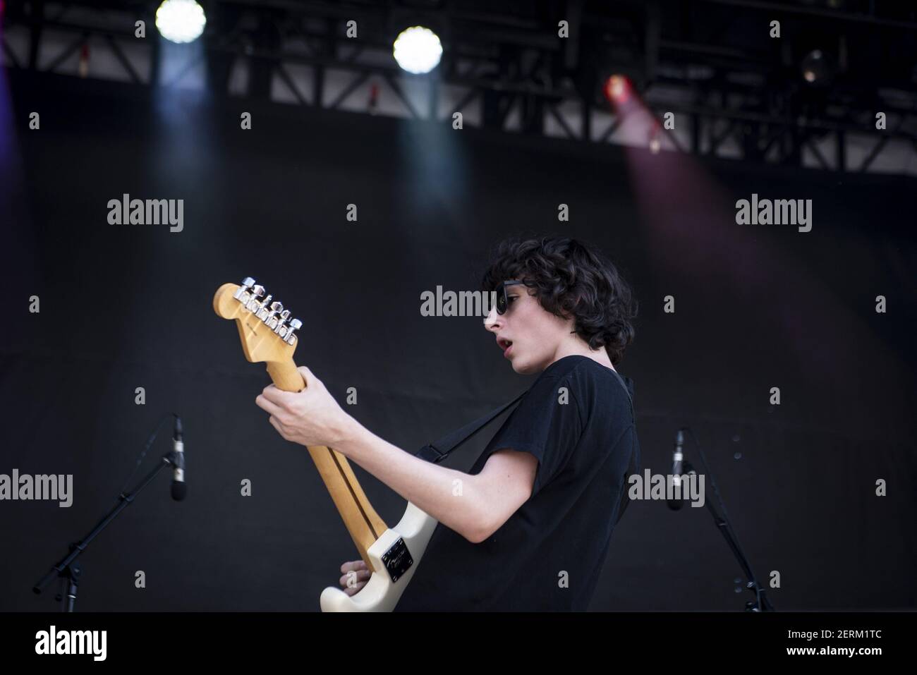 Finn Wolfhard of Calpurnia performs in Douglas Park during Riot Fest ...