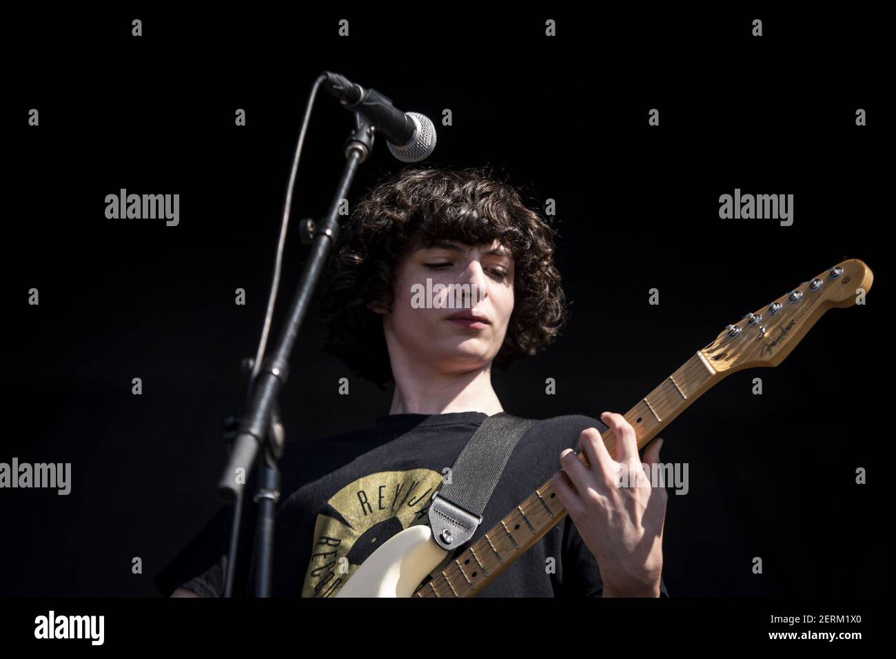 Finn Wolfhard of Calpurnia performs in Douglas Park during Riot Fest ...