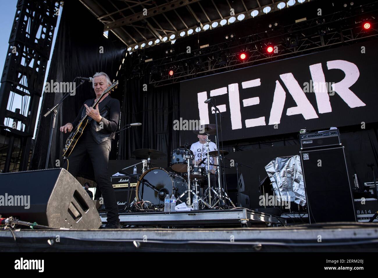 Lee Ving of Fear performs in Douglas Park during Riot Fest Music ...